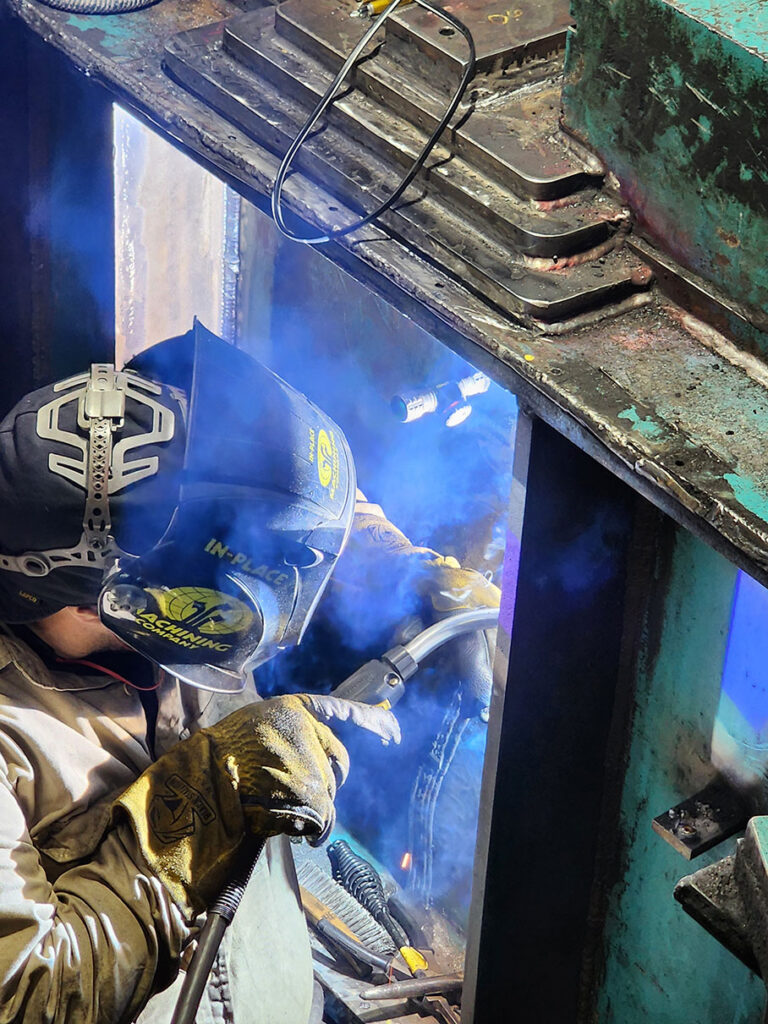 Fast Precision Certified Welding for Molding Press Repair
